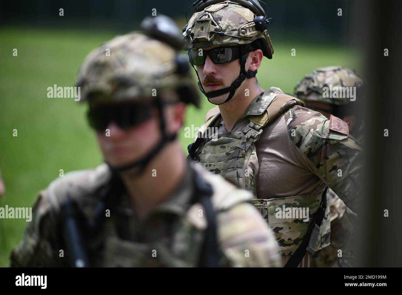 Staff Sgt. Joseph LeVeille, an airmen with the 4th Combat Camera Squadron conducts close-quarter ...