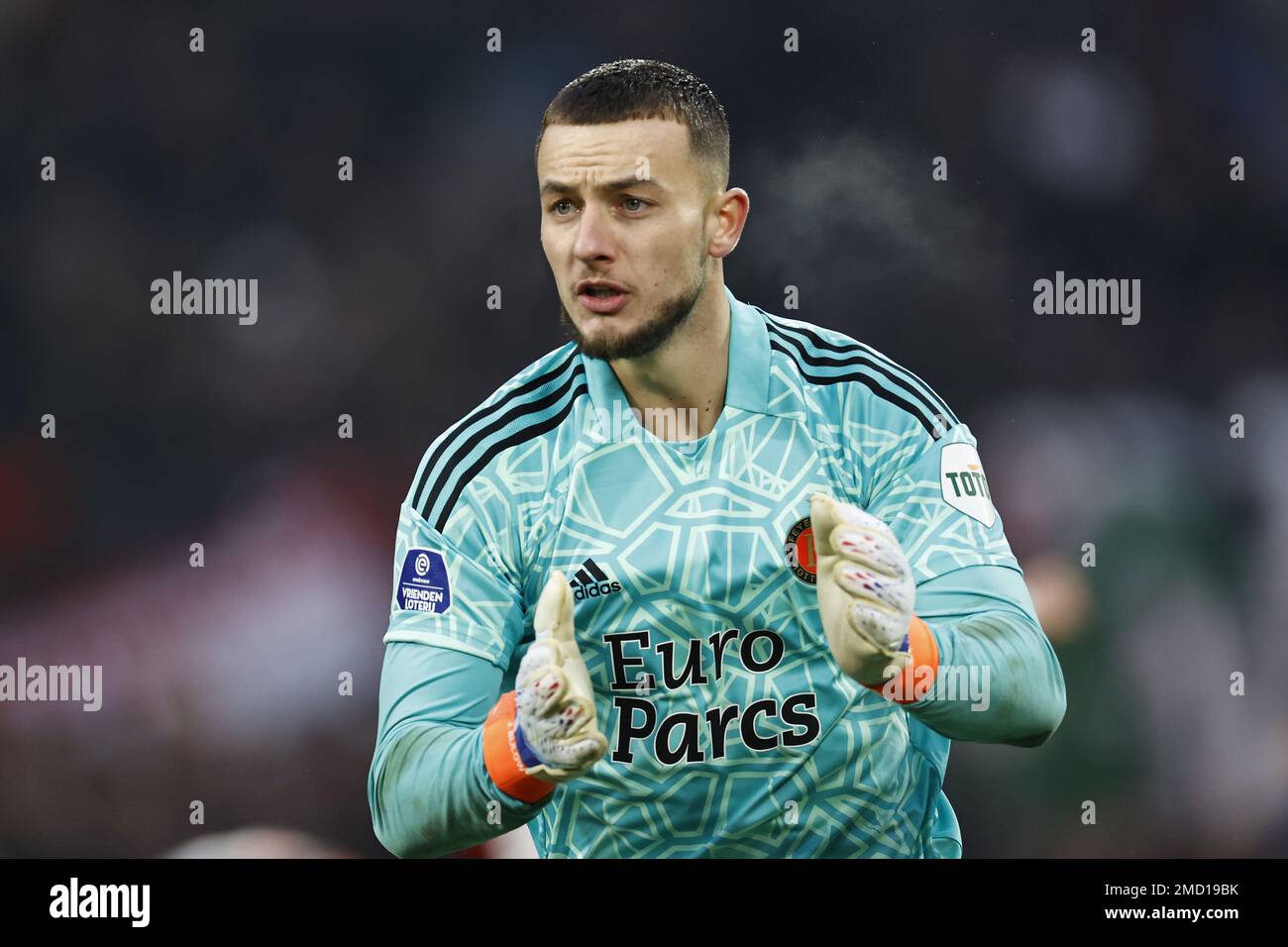 ROTTERDAM - Feyenoord goalkeeper Justin Bijlow during the Dutch premier league match between ...