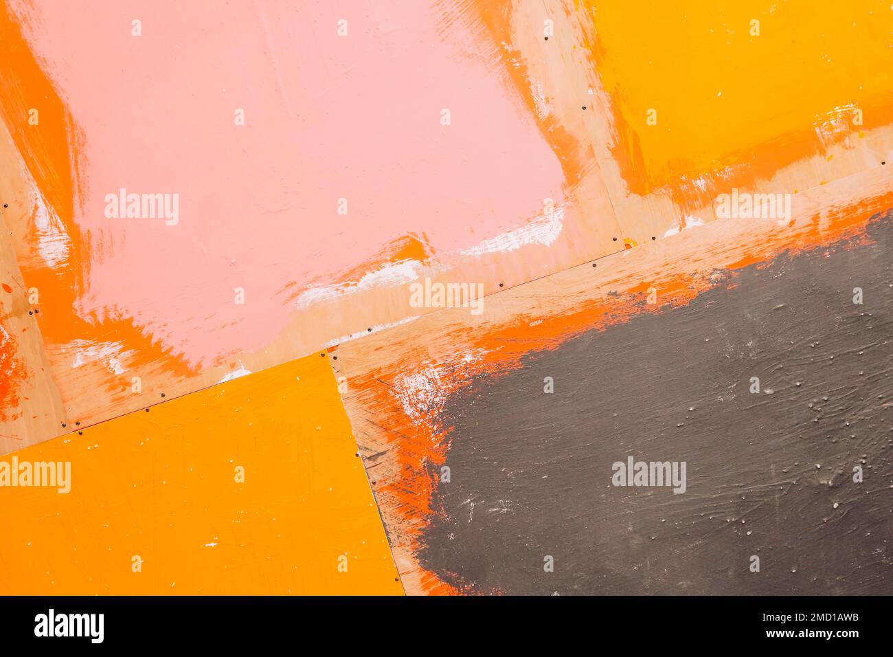 Random painted background, orange yellow and pink colors. Abstract ...