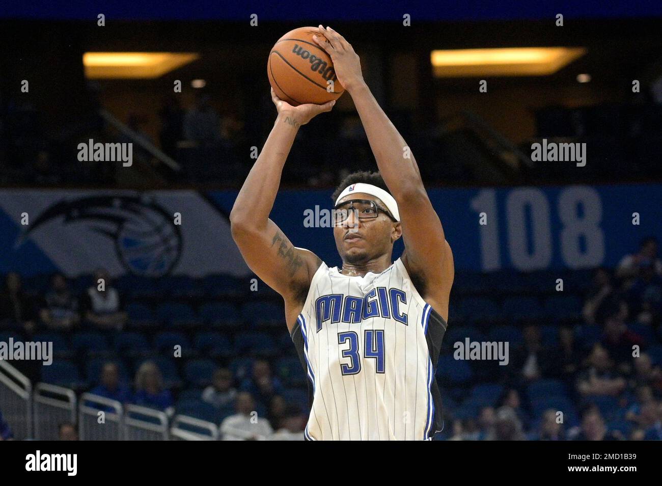 Orlando Magic center Wendell Carter Jr. attempts a 3-pointer during the ...