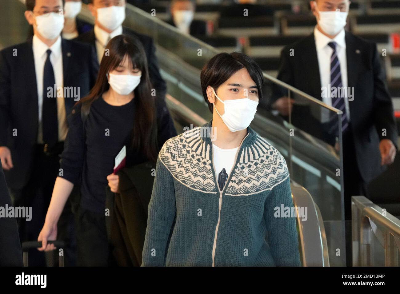 Japan's former Princess Mako, left, the elder daughter of Crown Prince ...