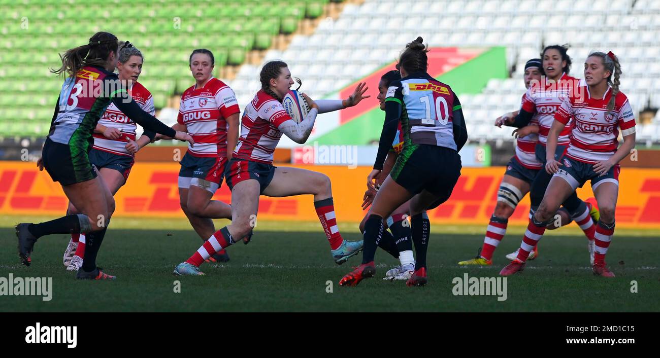ENGLAND :EMMA SING of Gloucester in action during the Women's Allianz ...