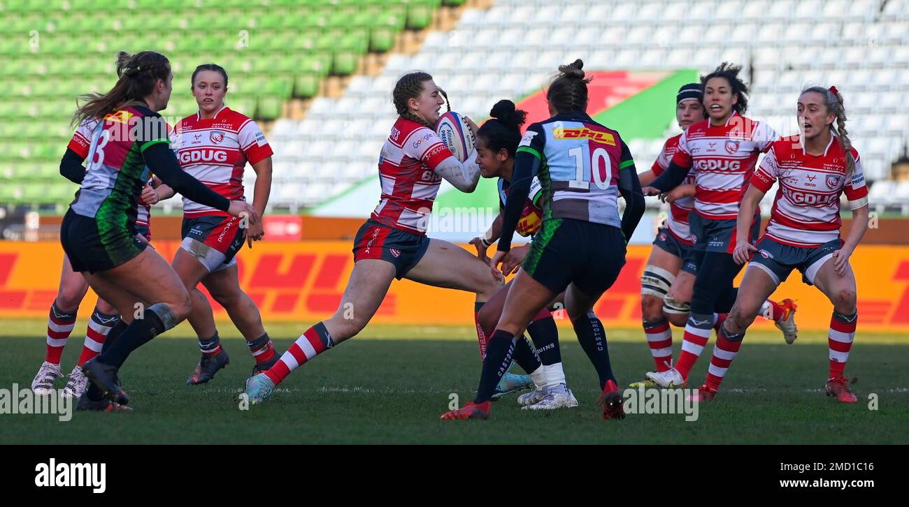 ENGLAND :EMMA SING of Gloucester in action during the Women's Allianz ...