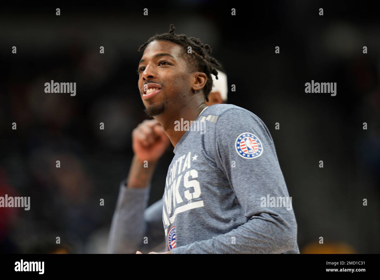 Atlanta Hawks guard Delon Wright (0) in the first half of an NBA ...