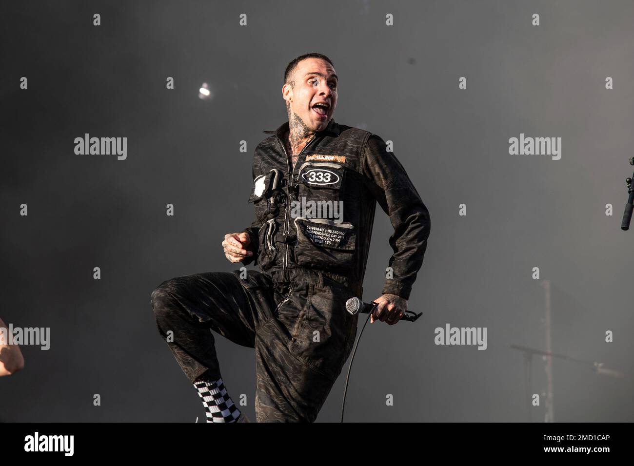 Jason Aalon Butler of Fever 333 performs at Welcome to Rockville at ...