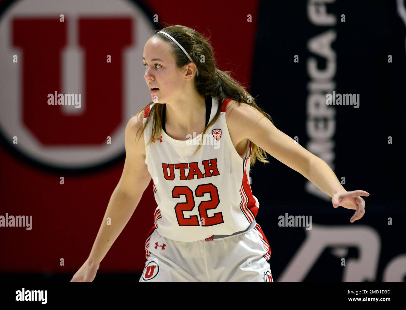 Utah Utes forward Jenna Johnson (22) during an NCAA basketball game on ...