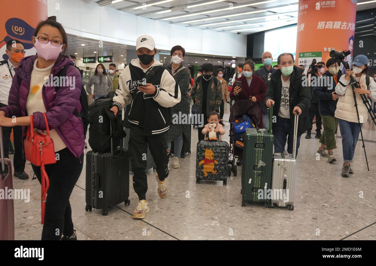 First batch of outbound passengers waits to board the train for ...