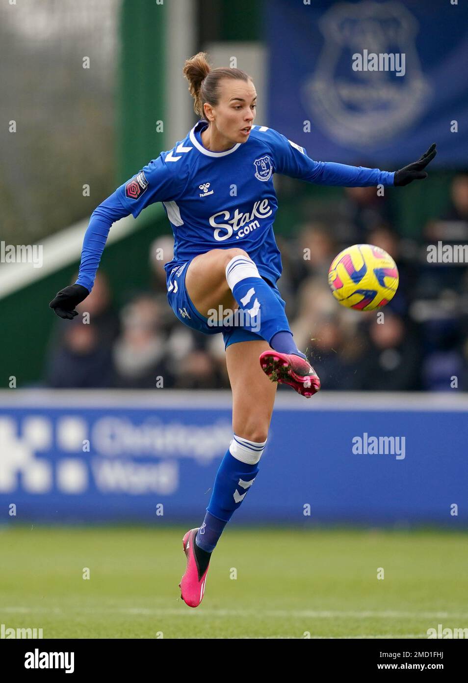Everton’s Rikke Sevecke in action during the Barclays Women's Super ...