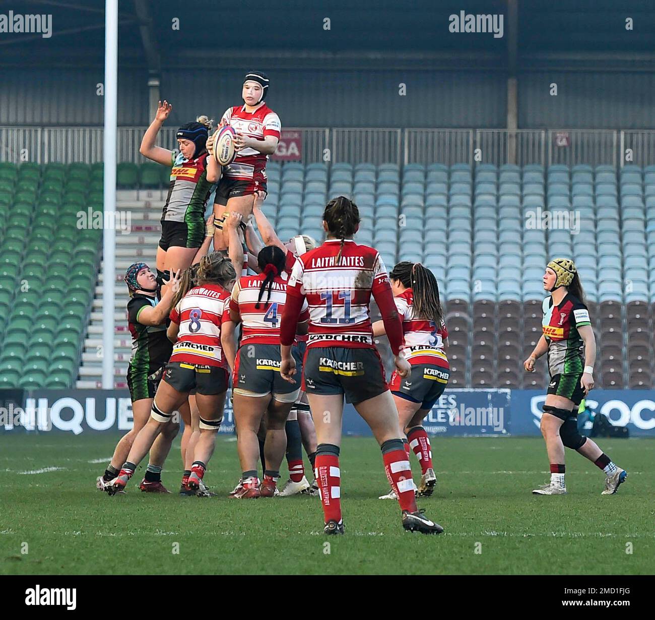Twickenham Stoop, ENGLAND : Match action during the Women's Allianz ...