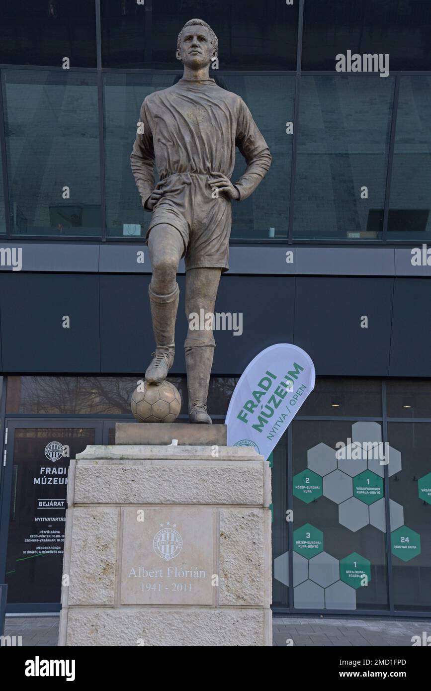 Statue of Flórián Albert, Hungarian football player & European ...