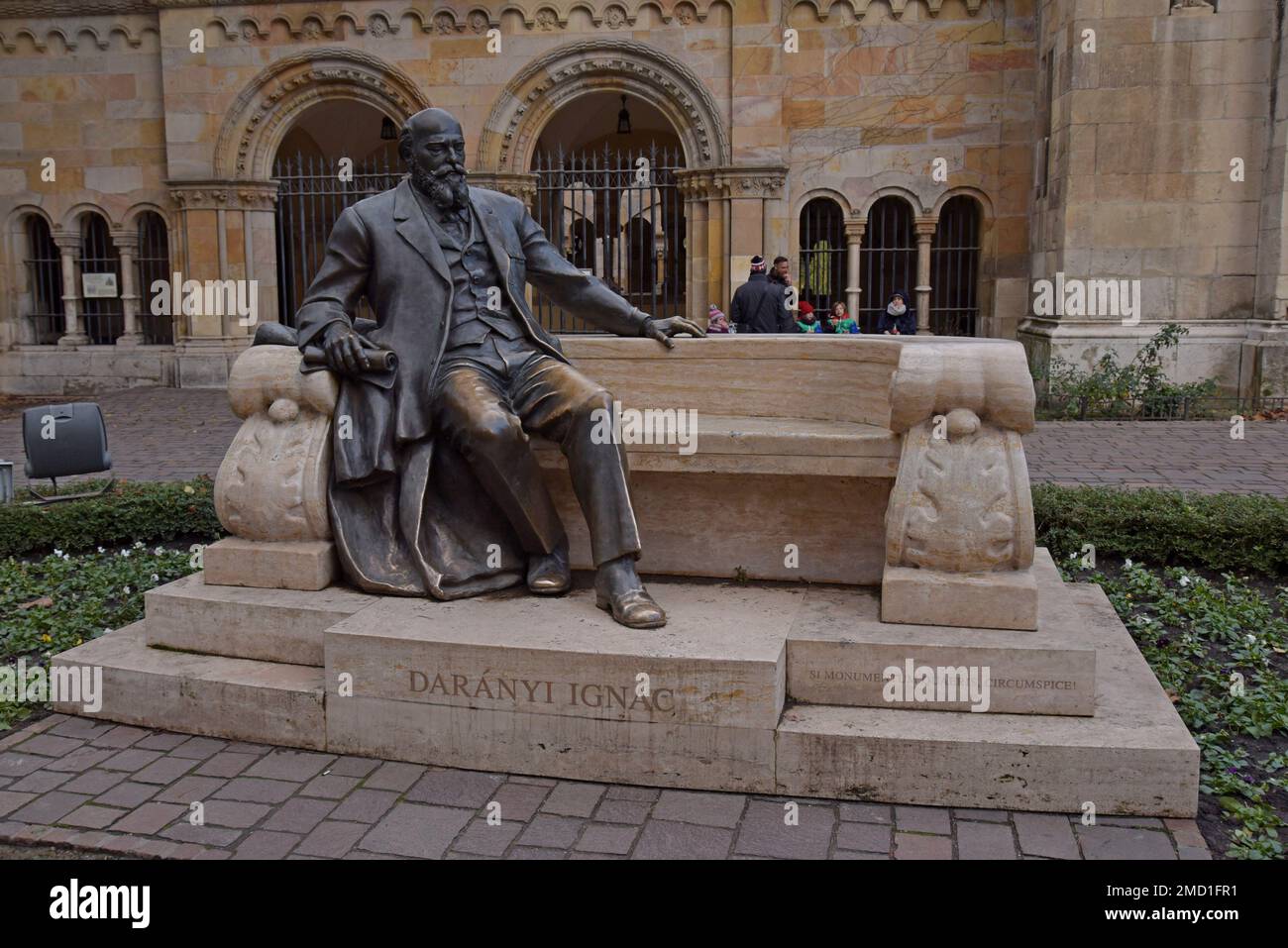 Bronze statue of Ignác Darányi, politician & agriculture minister, at ...