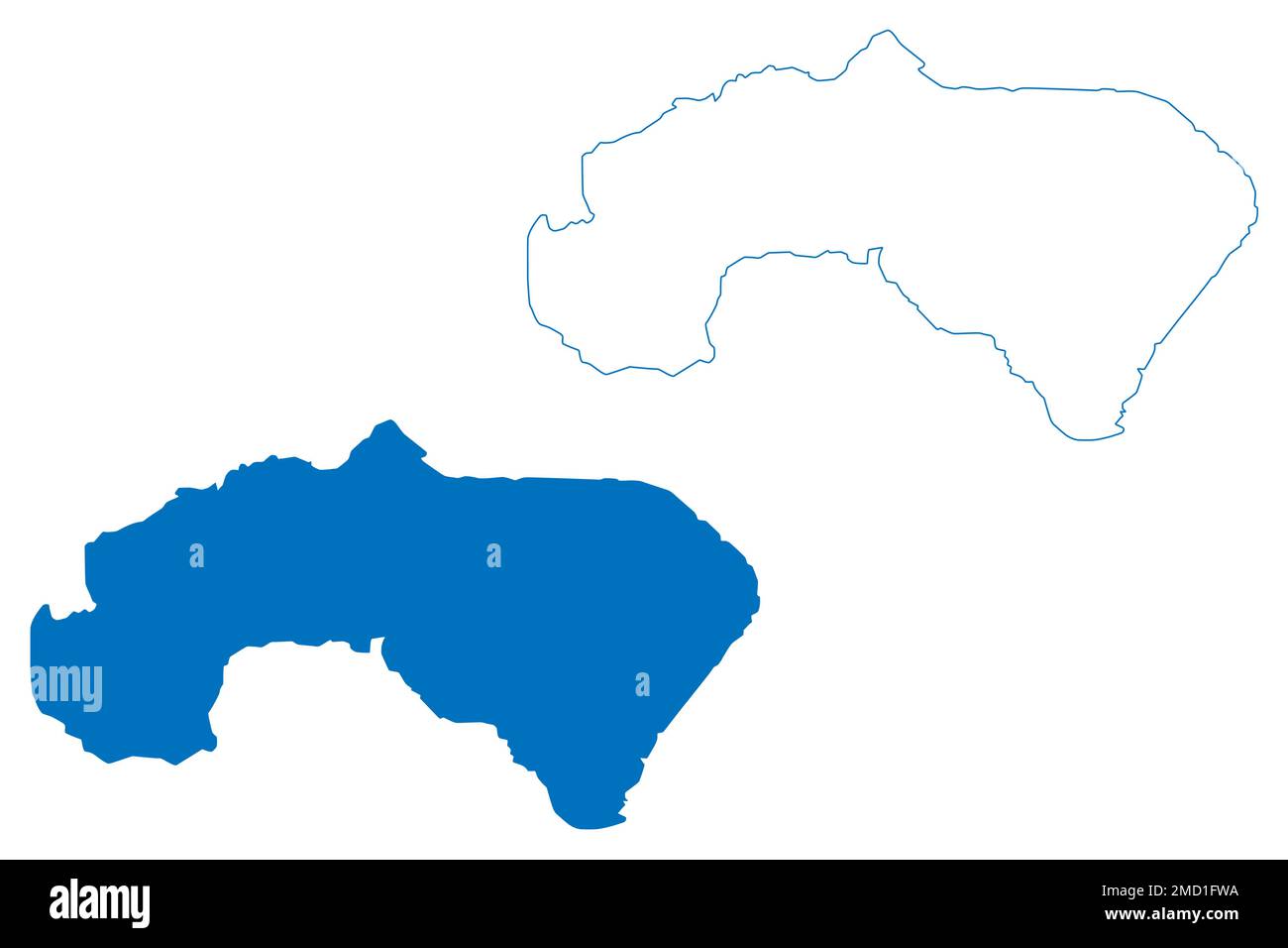 Lake Burgas (Republic of Bulgaria) map vector illustration, scribble ...