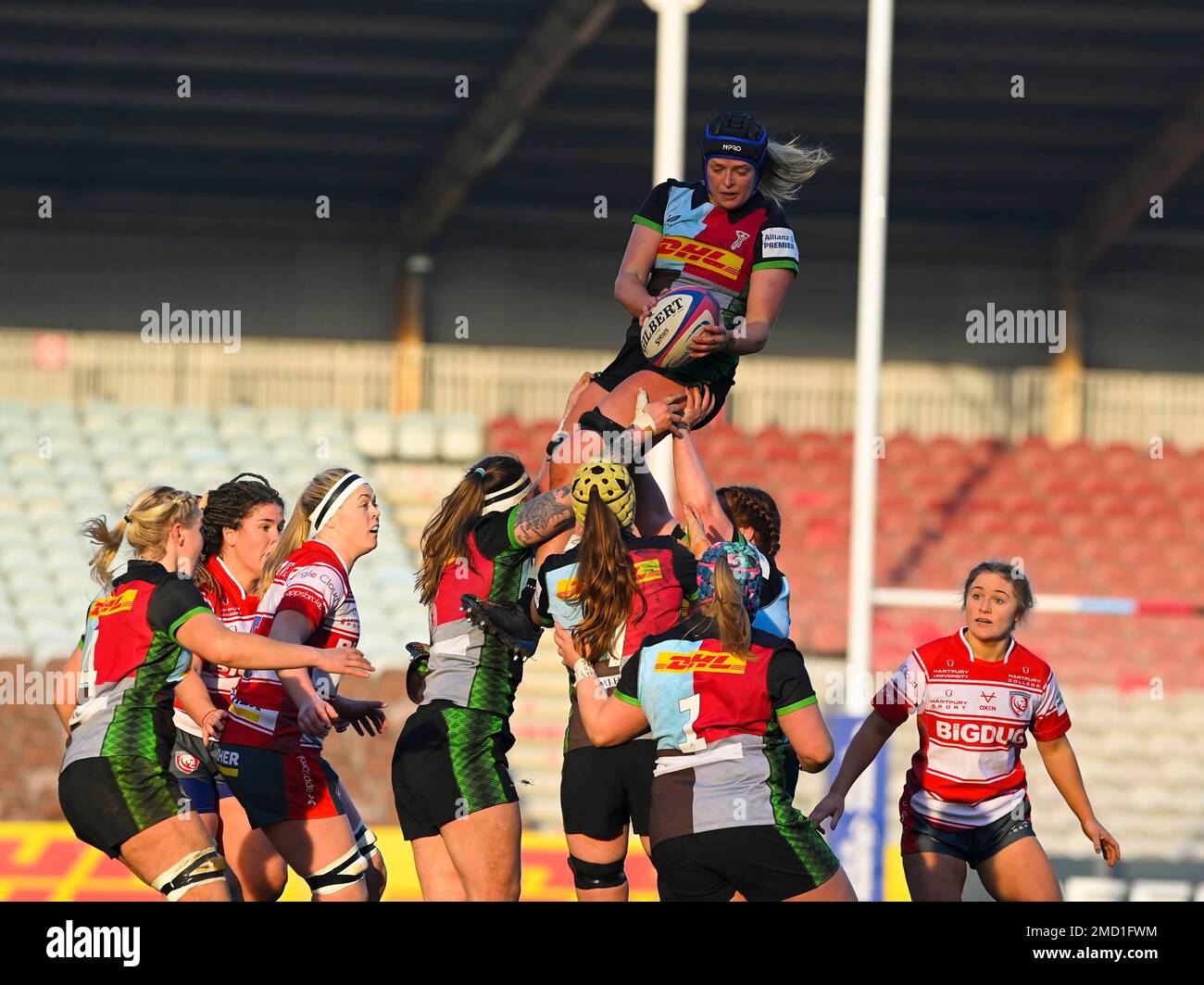 Twickenham Stoop, ENGLAND : Sarah Bonar of Harlequins during the Women ...