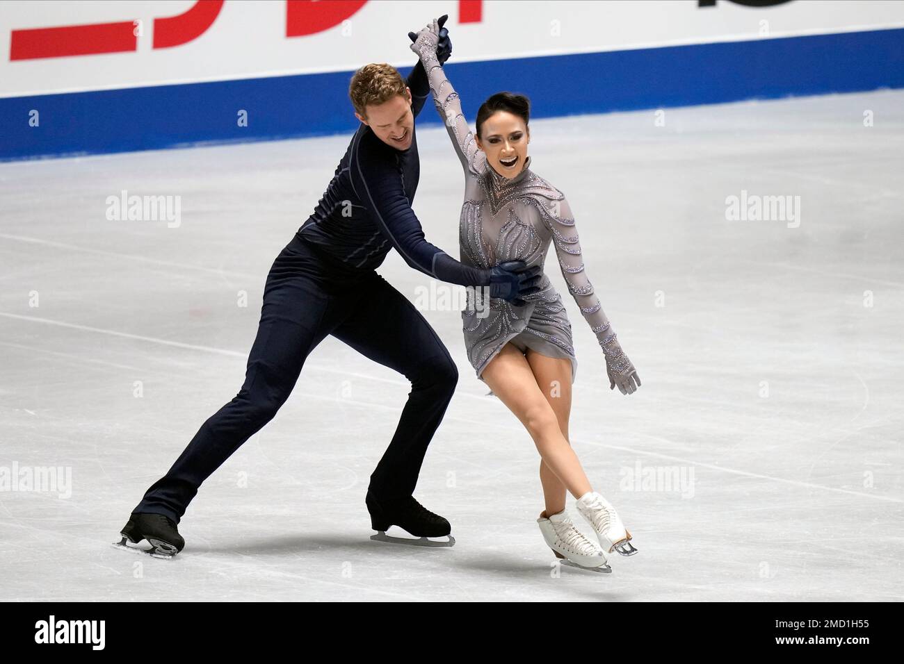 Madison Chock and Evan Bates of the United States perform during the ...
