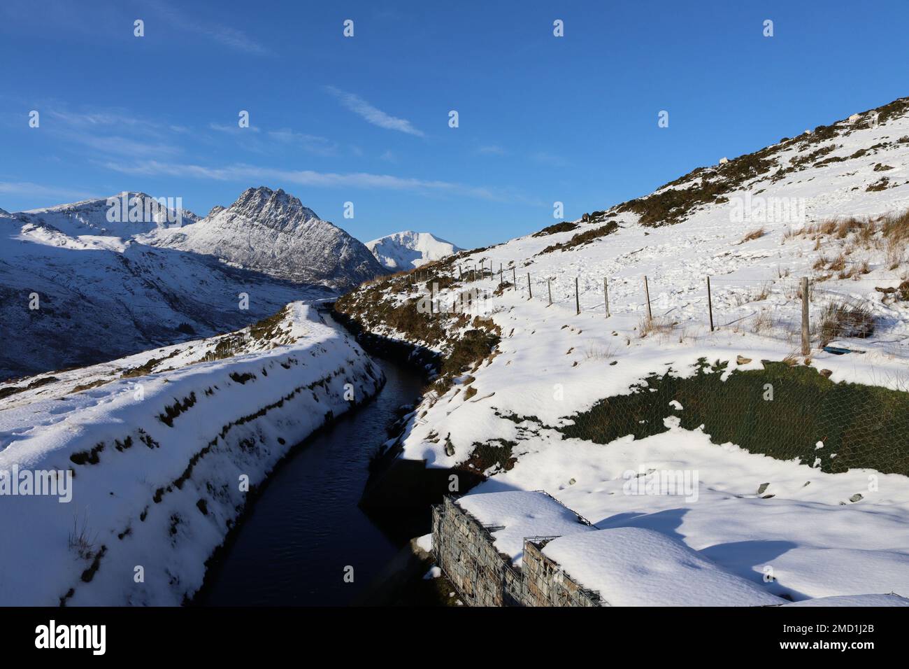 Snowdonia tryfan glyderau carneddau wales winter Stock Photo - Alamy