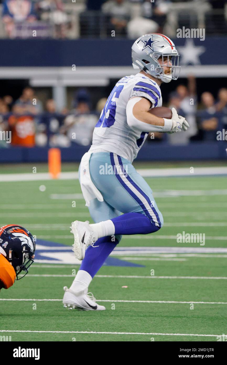 Dallas Cowboys tight end Dalton Schultz (86) runs after catch against ...