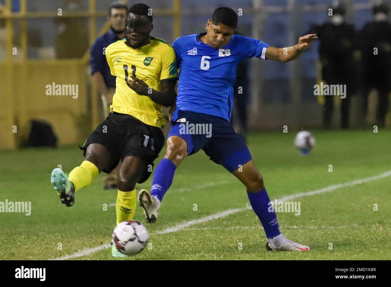 Jamaica's Shamar Nicholson, left, and El Salvador's Carlos Martinez ...