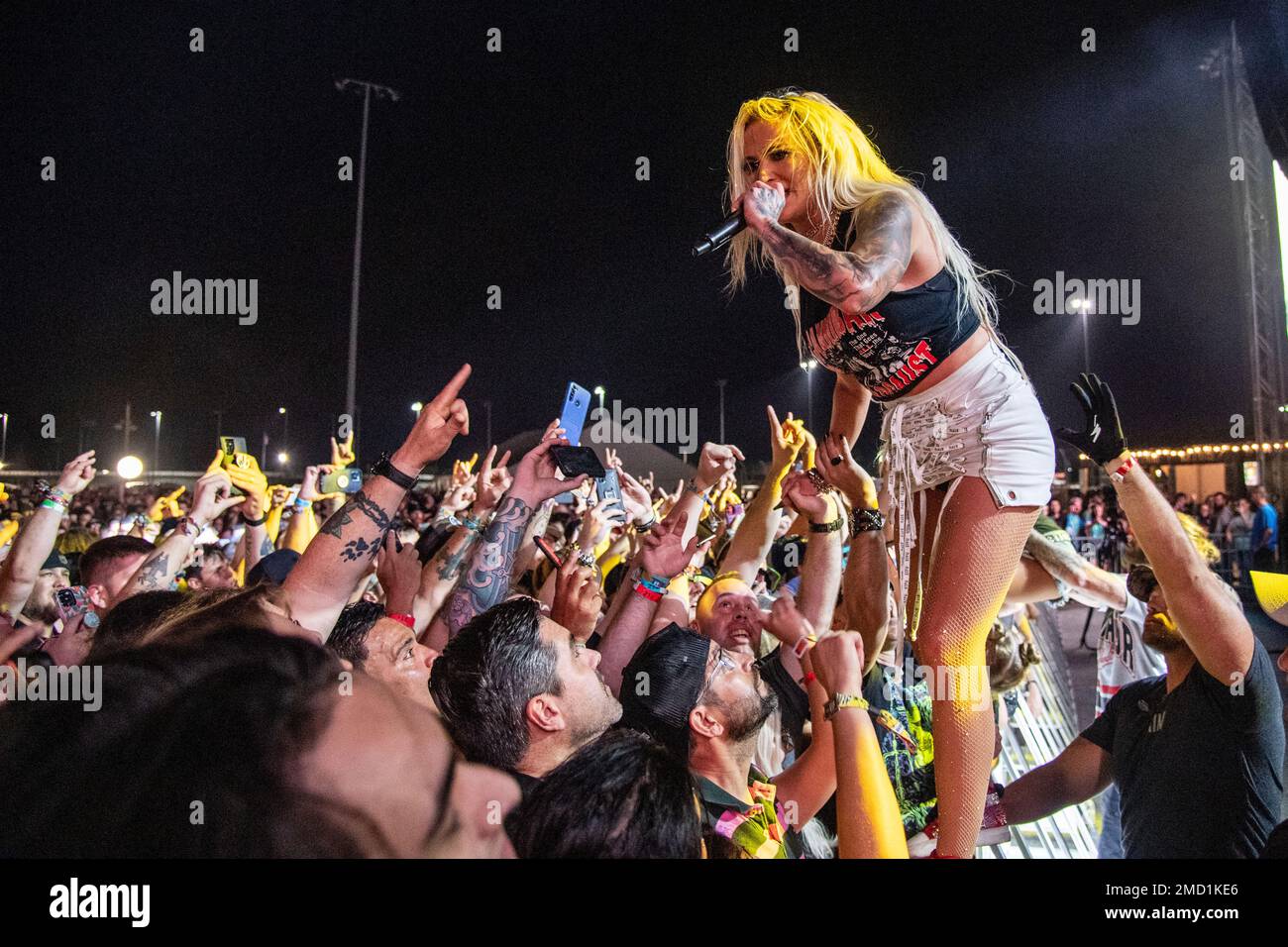 Heidi Shepherd of Butcher Babies performs at Welcome to Rockville at ...
