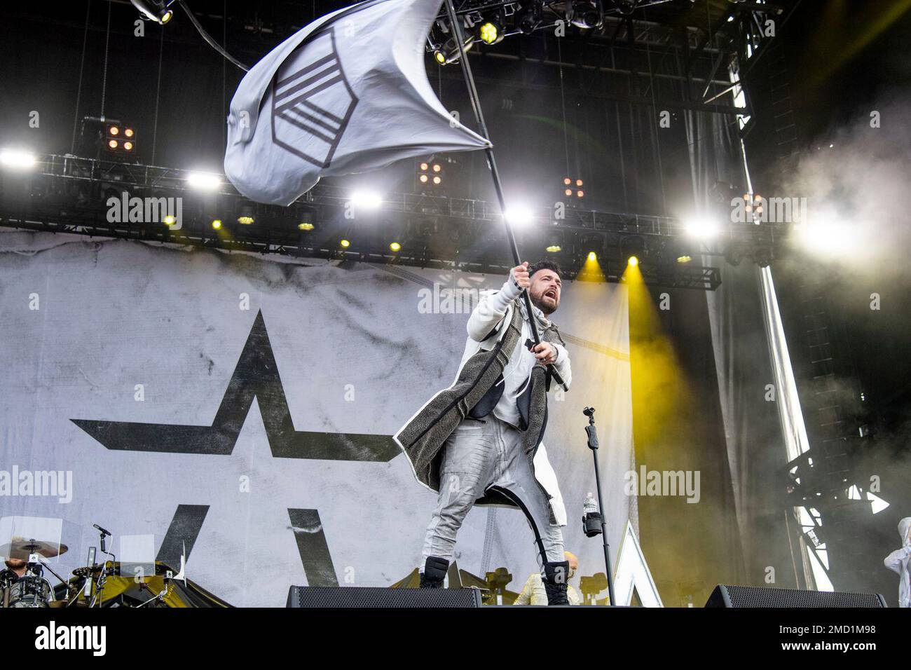 Dustin Bates of Starset performs at Welcome to Rockville at Daytona ...