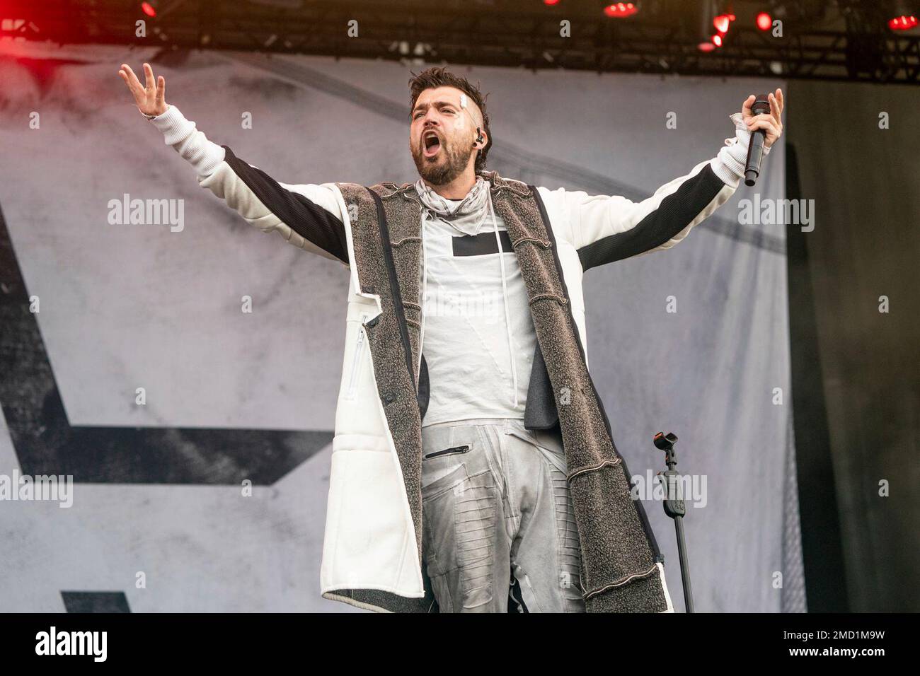 Dustin Bates of Starset performs at Welcome to Rockville at Daytona ...
