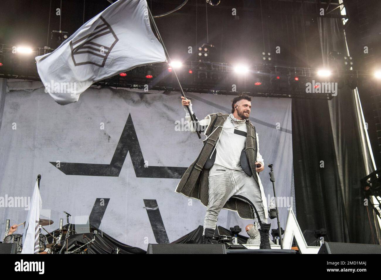 Dustin Bates of Starset performs at Welcome to Rockville at Daytona ...