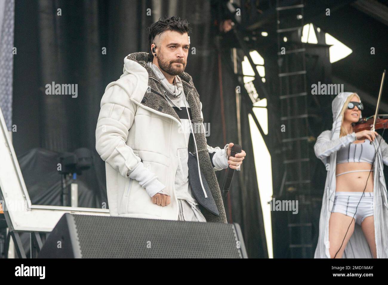 Dustin Bates of Starset performs at Welcome to Rockville at Daytona ...