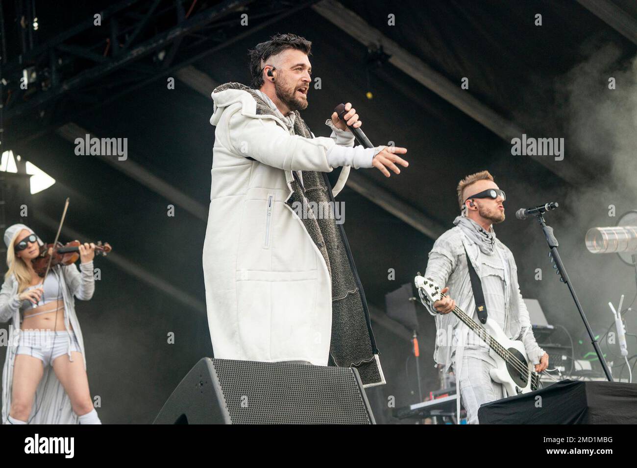 Dustin Bates of Starset performs at Welcome to Rockville at Daytona ...