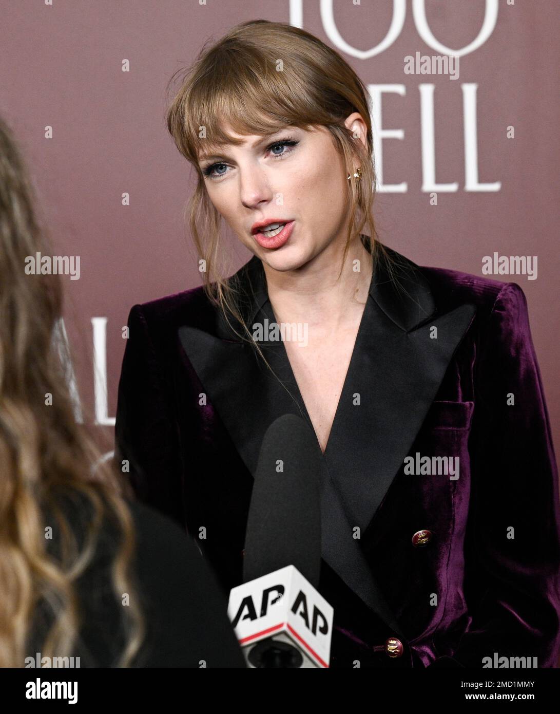Taylor Swift attends a premiere for the short film "All Too Well" at ...