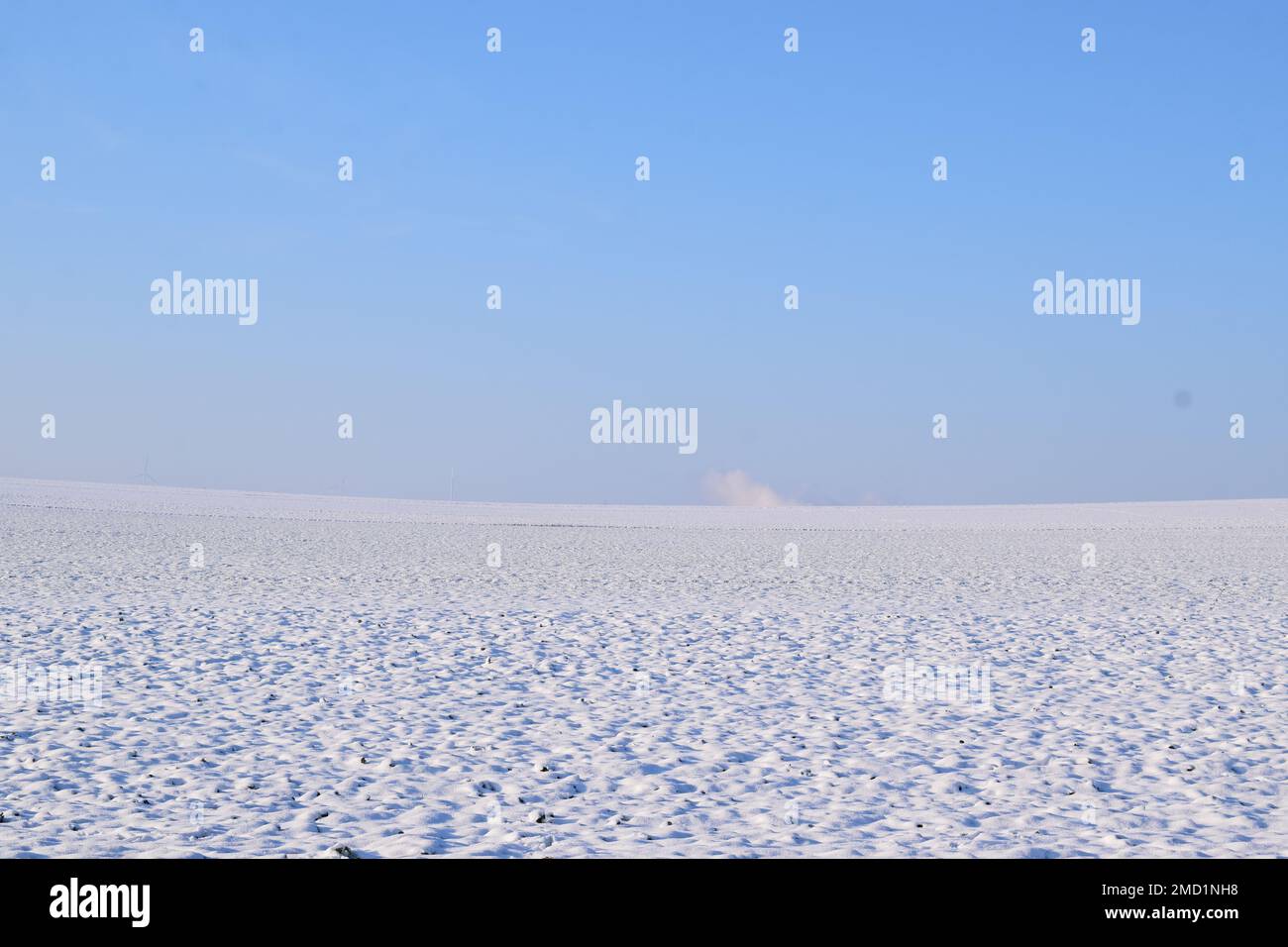 snow covered landscape with smoke Stock Photo - Alamy