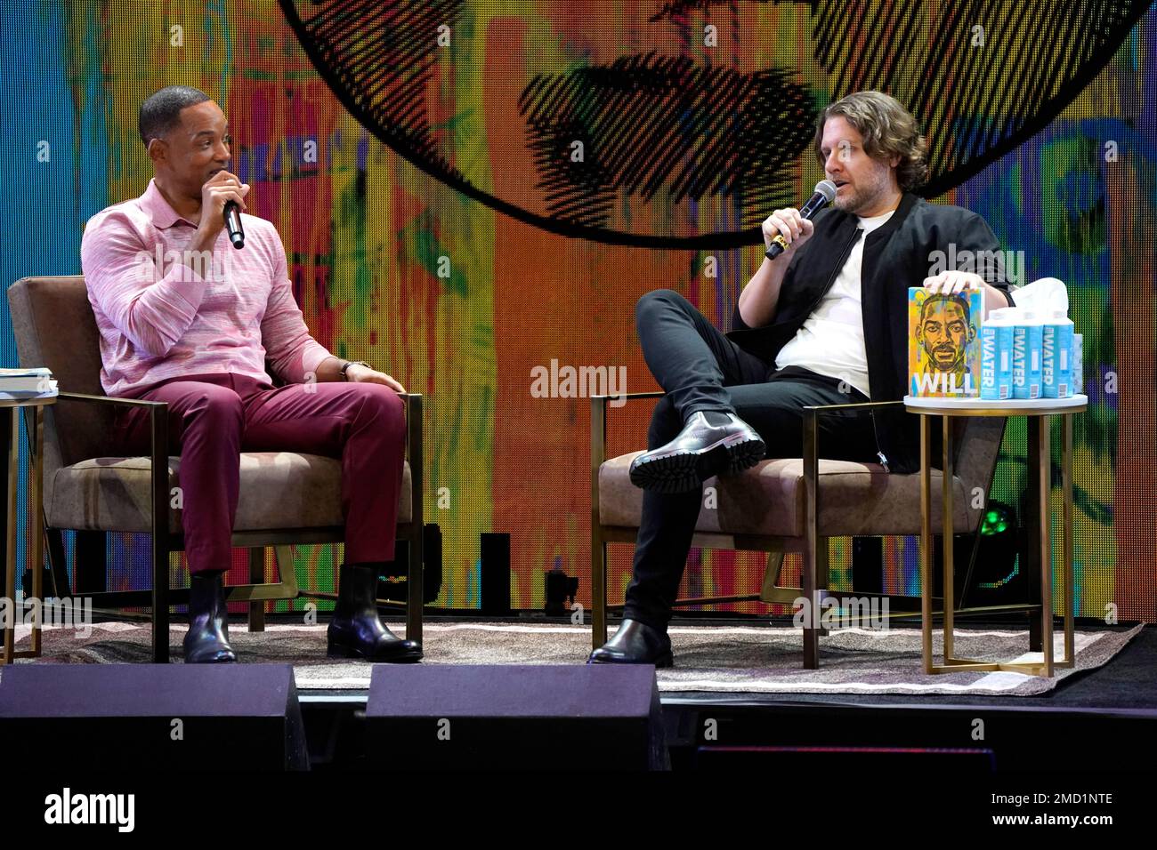 Will Smith speaks with Mark Manson during a tour to promote his new ...