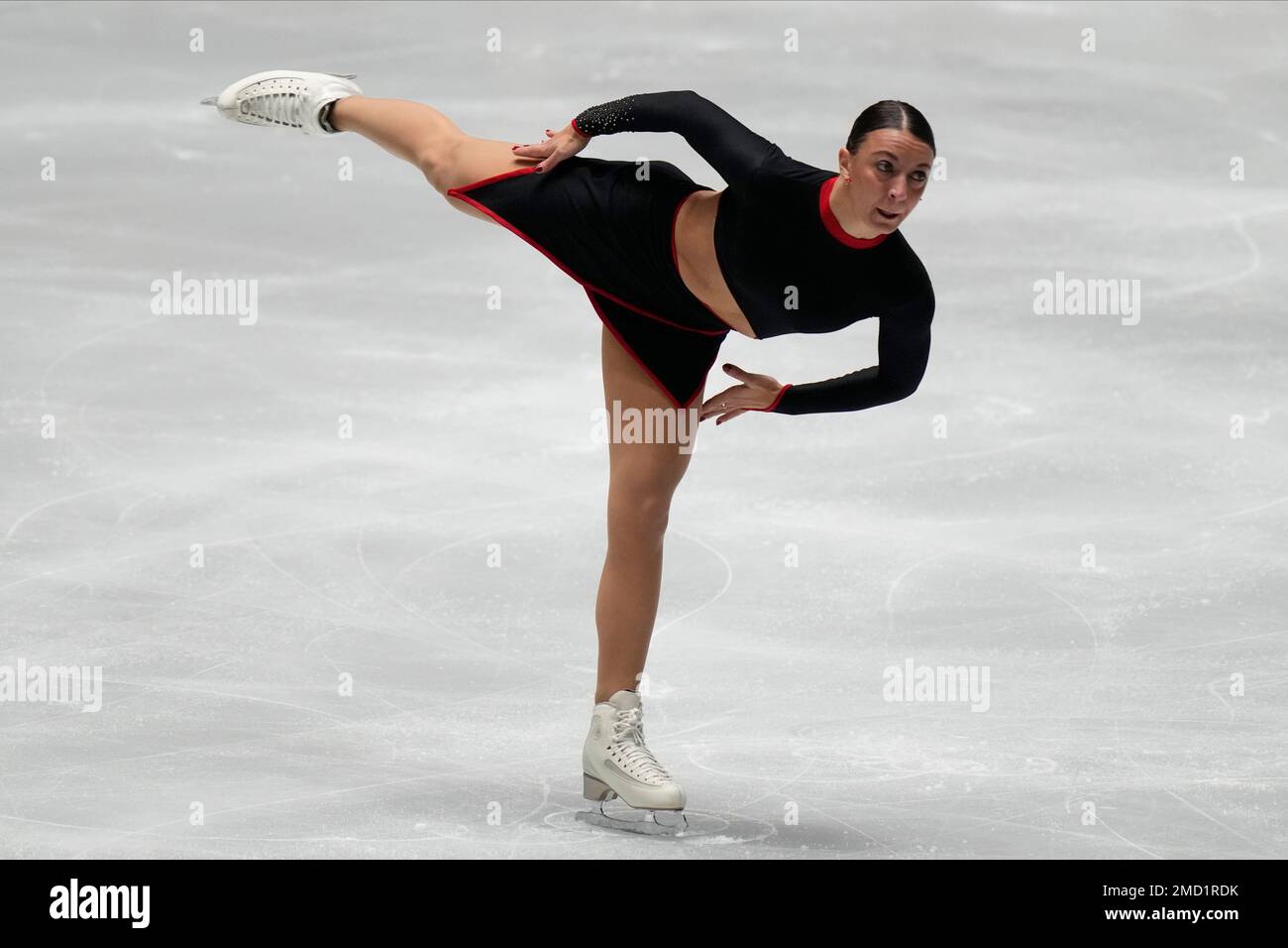 Nicole Schott of Germany performs during the women's short program at ...