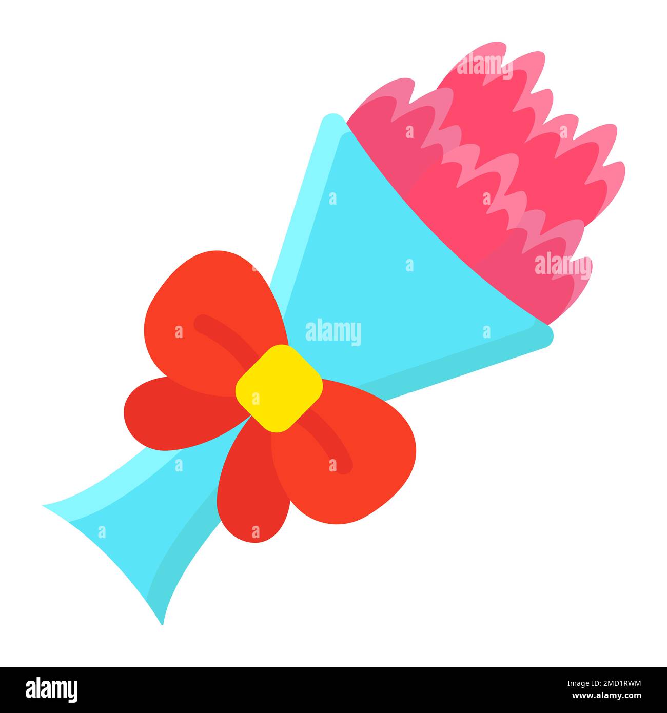 Bouquet of flowers flat icon, valentines day and romantic, floral sign ...