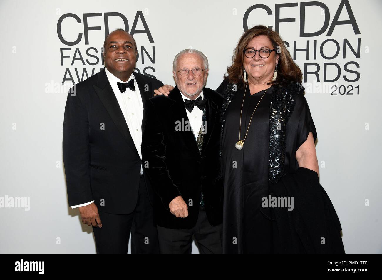 Jeffrey Banks, left, Stan Herman and Fern Mallis attend the CFDA ...