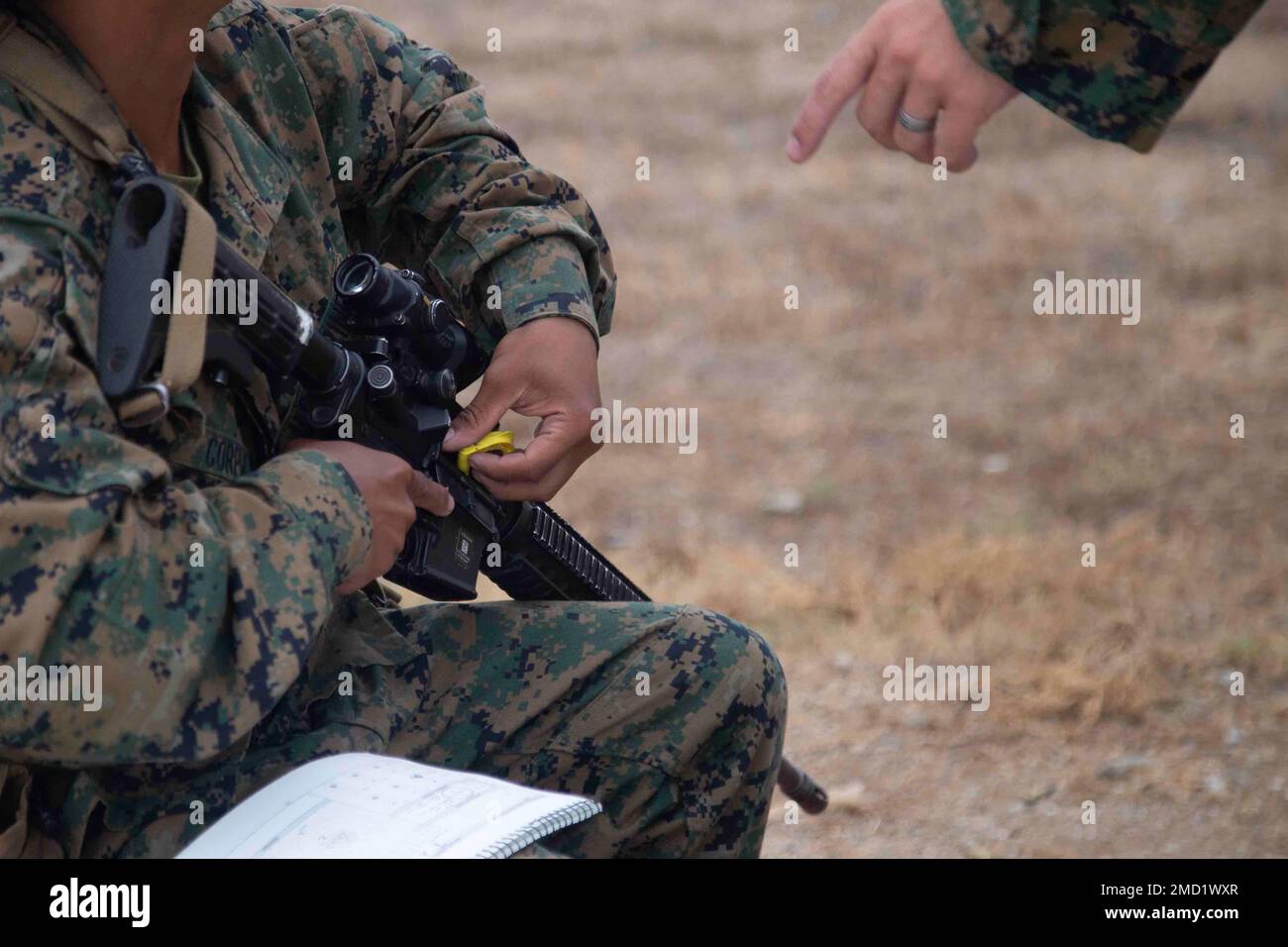 A U.S. Marine Corps recruit with Hotel Company, 2nd Recruit Training ...