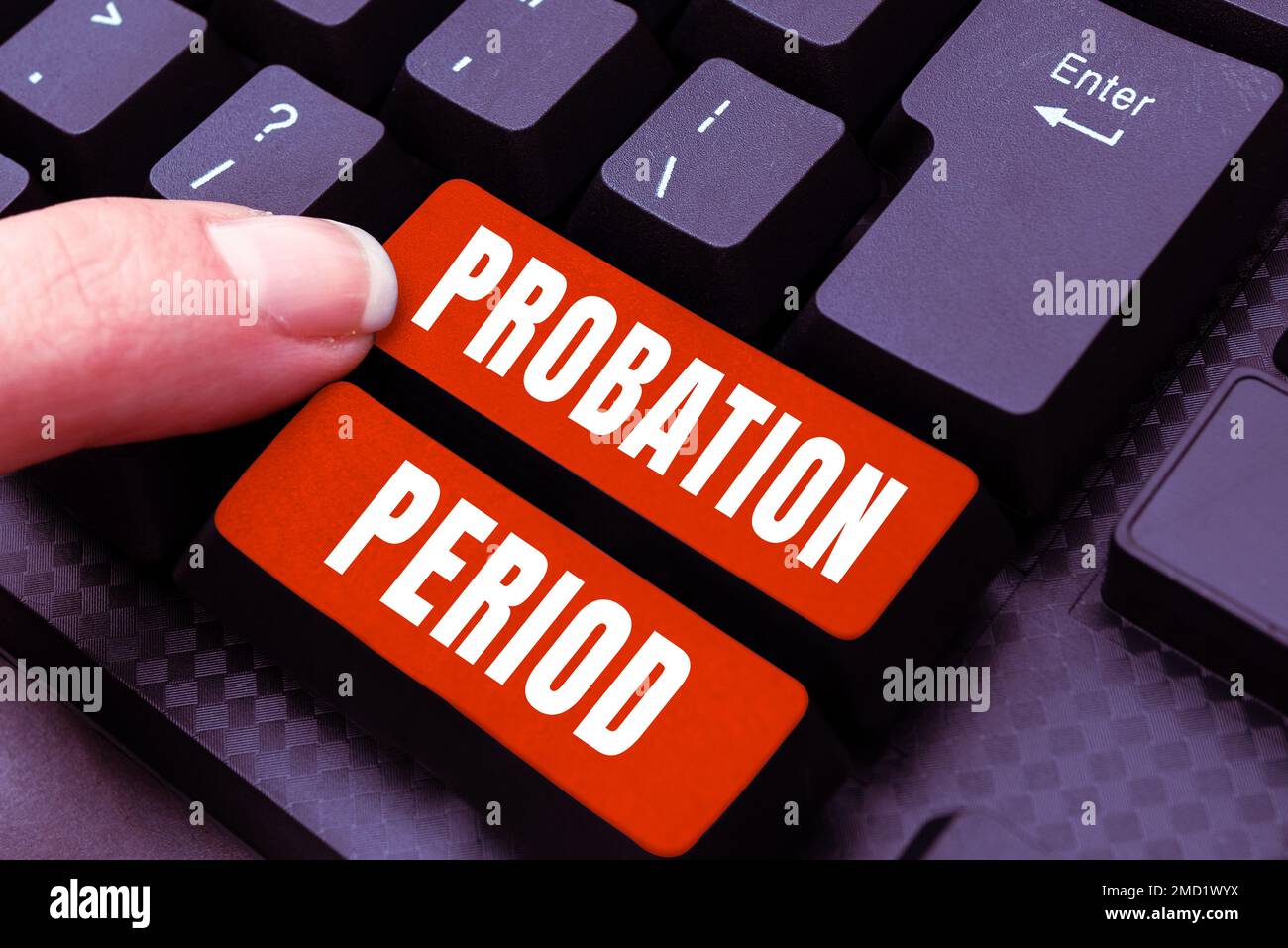 Text Caption Presenting Probation Period Word Written On Focused And Iterative Approach To