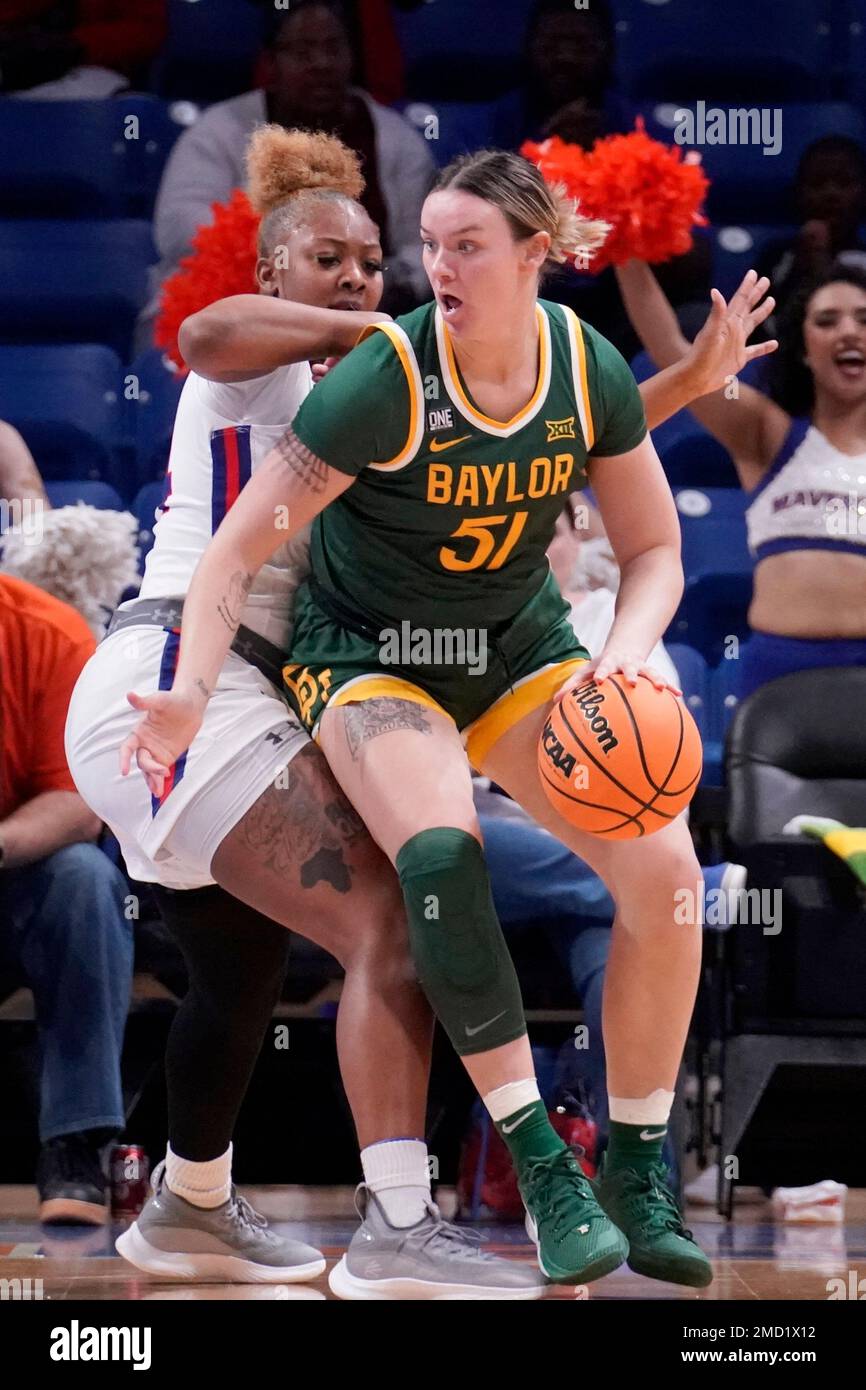 UT Arlington guard De'Sha Benjamin, left, defends as Baylor forward ...