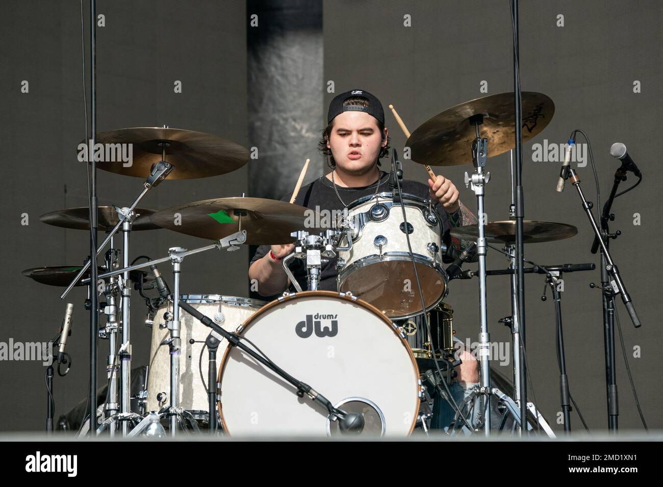 Zev Rose of Spiritbox performs at Welcome to Rockville at Daytona International Speedway on ...