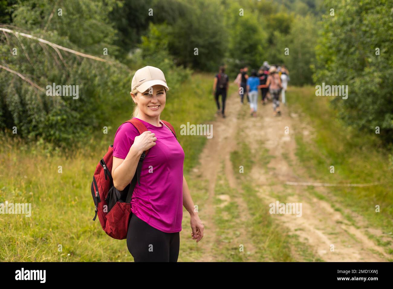 Fit woman walking on the mountain. Healthy lifestyle concept Stock ...