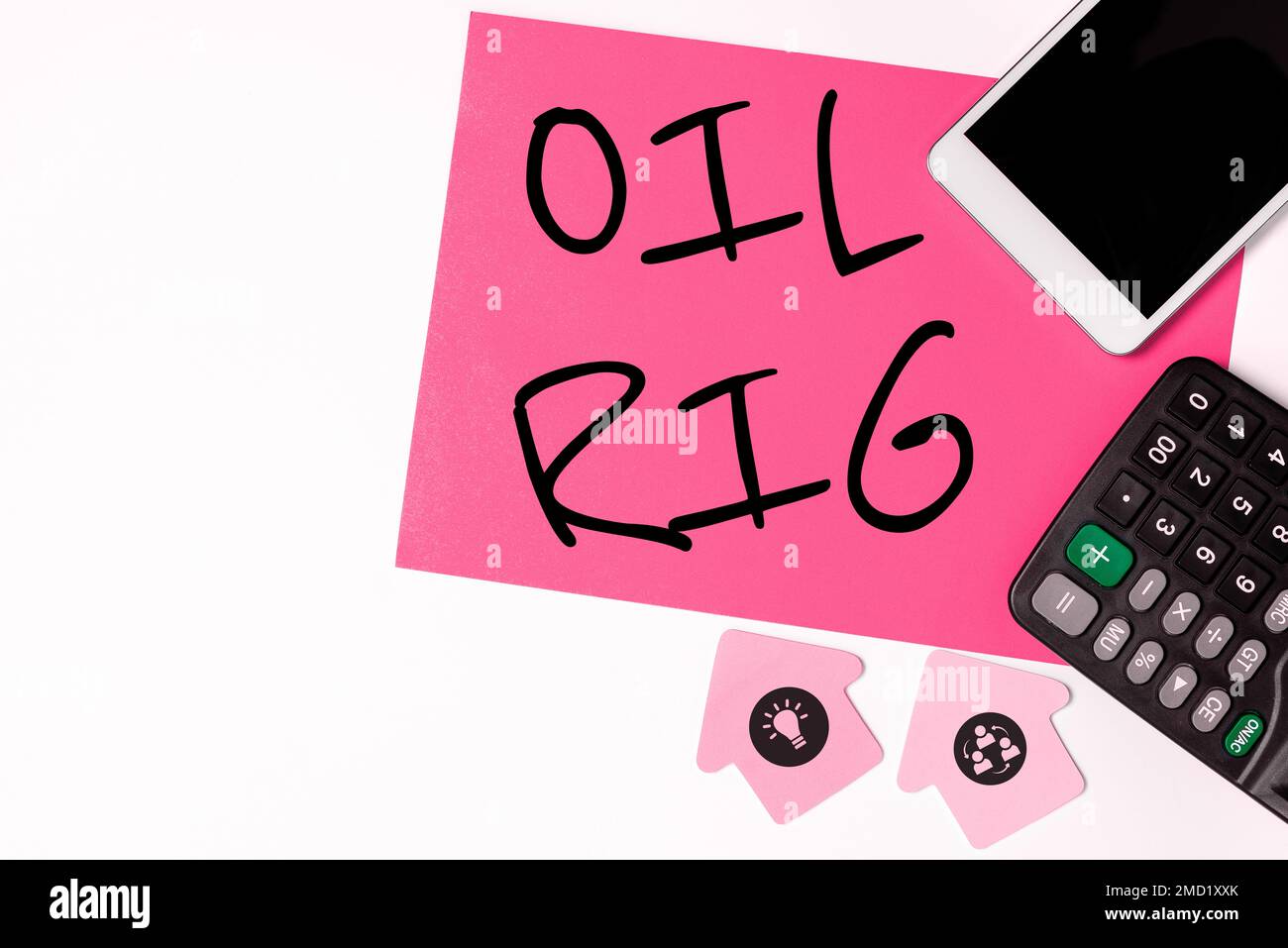 Conceptual display Oil Rig. Internet Concept large structure with ...