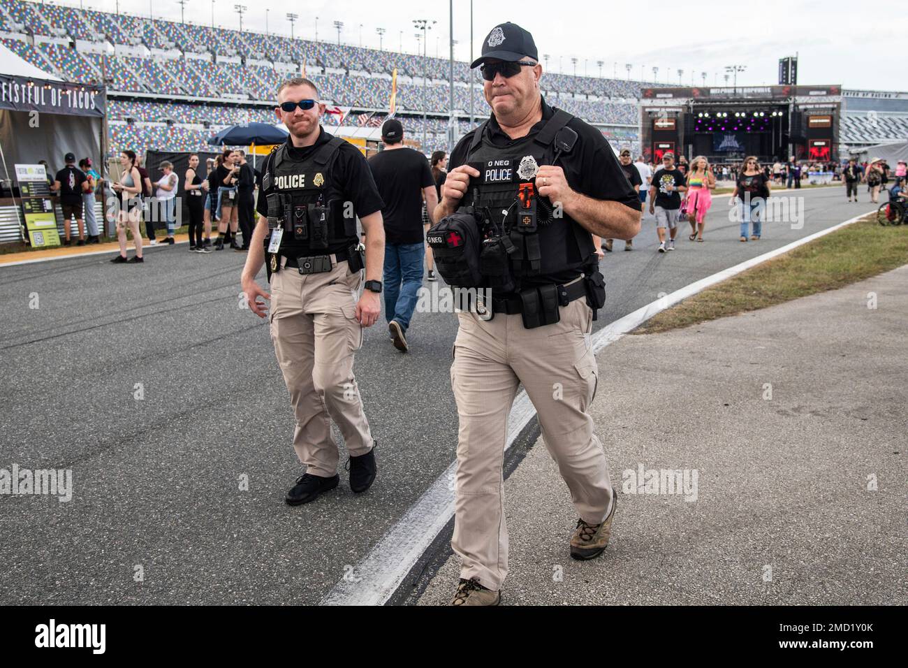 Police are seen at Welcome to Rockville at Daytona International ...