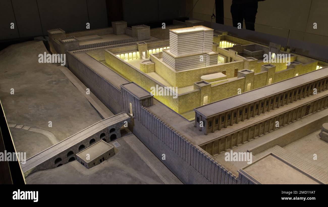 Jerusalem, Israel. 22nd Jan, 2023. A scale model of the Jewish Second ...