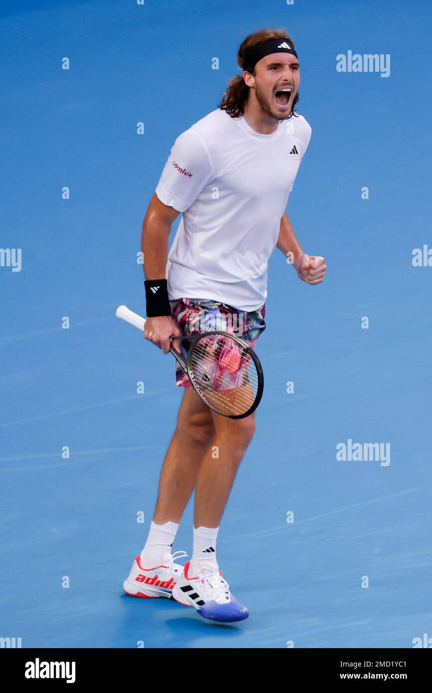 Melbourne, Victoria, Australia. 22nd Jan, 2023. STEPHANOS TSITSIPAS of ...