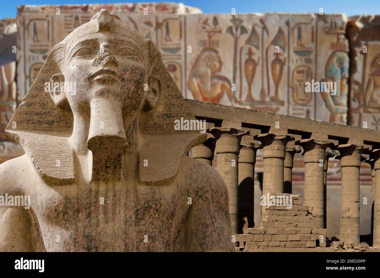 The Ramesseum is the funerary temple of Pharaoh Ramses II in Egypt.It ...