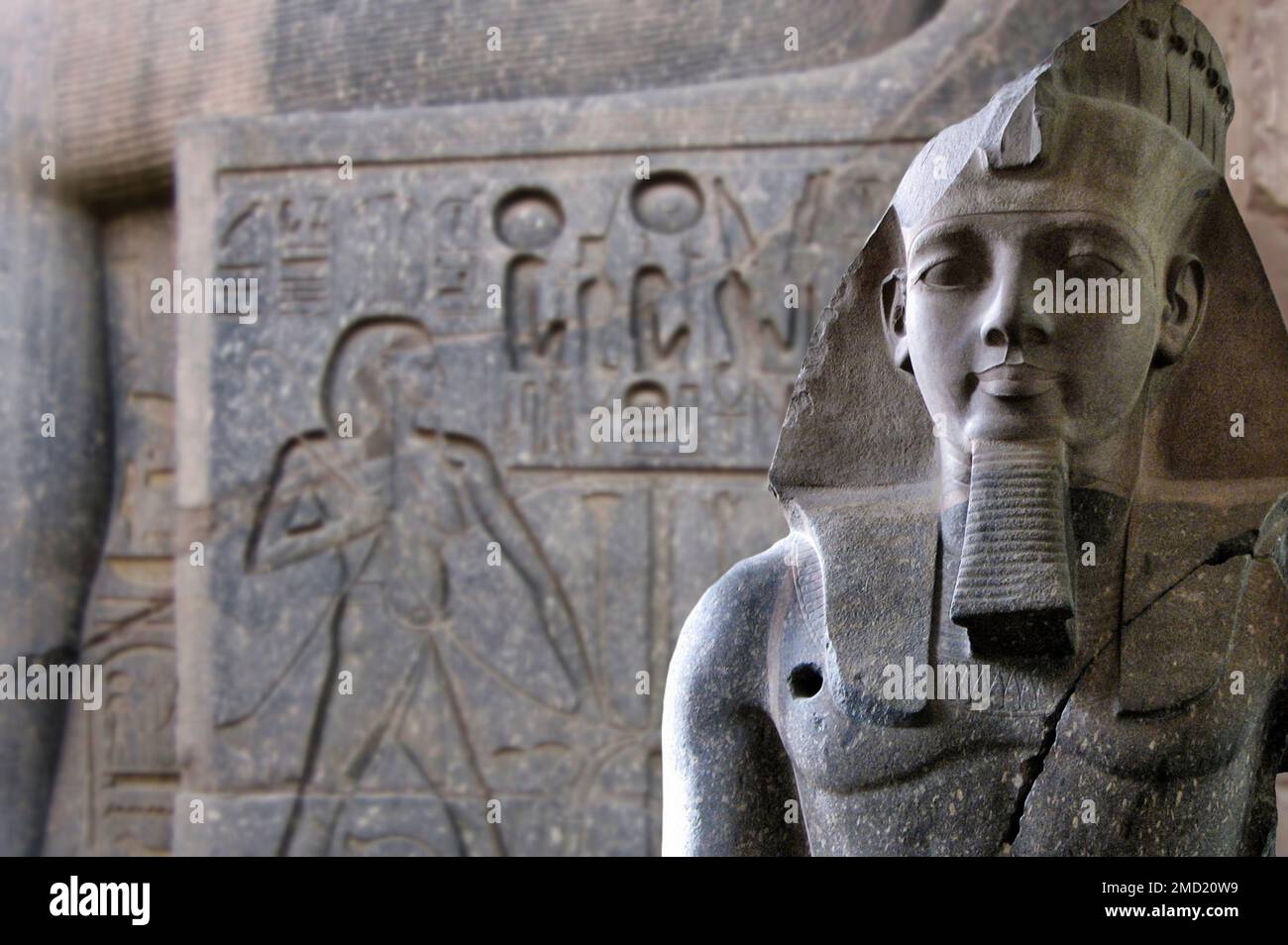 The Ramesseum is the funerary temple of Pharaoh Ramses II in Egypt.It ...