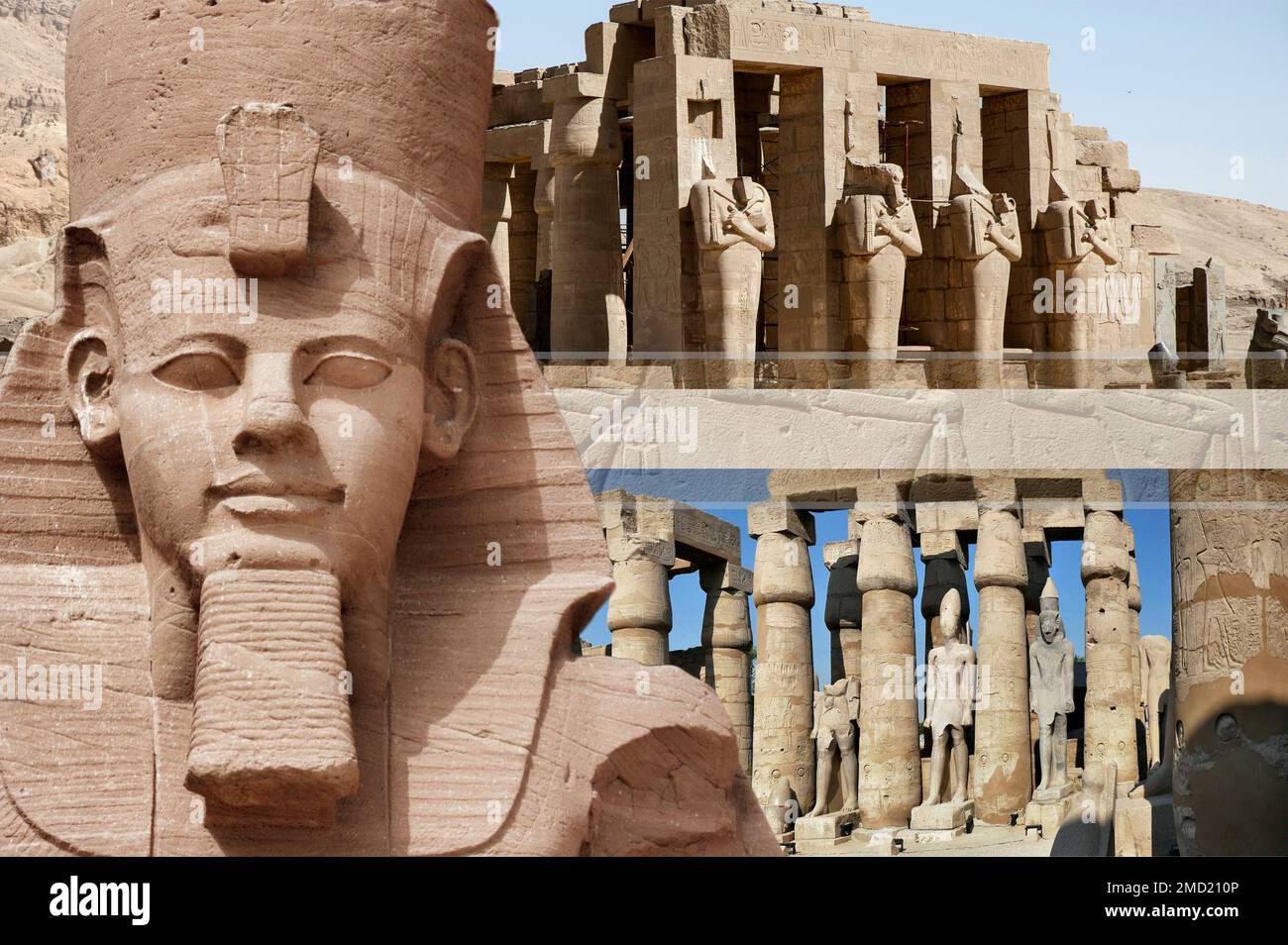 The Ramesseum is the funerary temple of Pharaoh Ramses II in Egypt.It ...