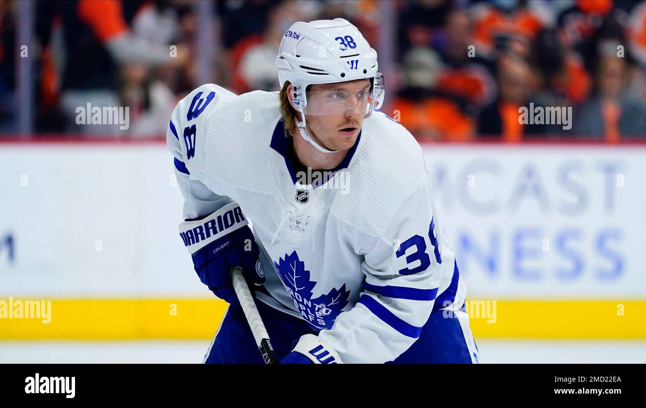 Toronto Maple Leafs' Rasmus Sandin plays during an NHL hockey game ...