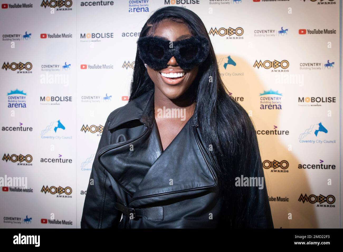 Bree Runway poses for photographers upon arrival at the MOBO Awards ...