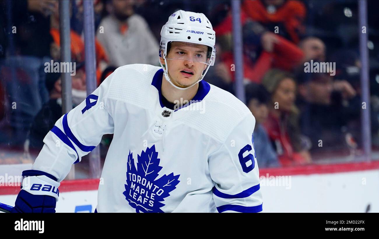 Toronto Maple Leafs' David Kampf plays during an NHL hockey game ...