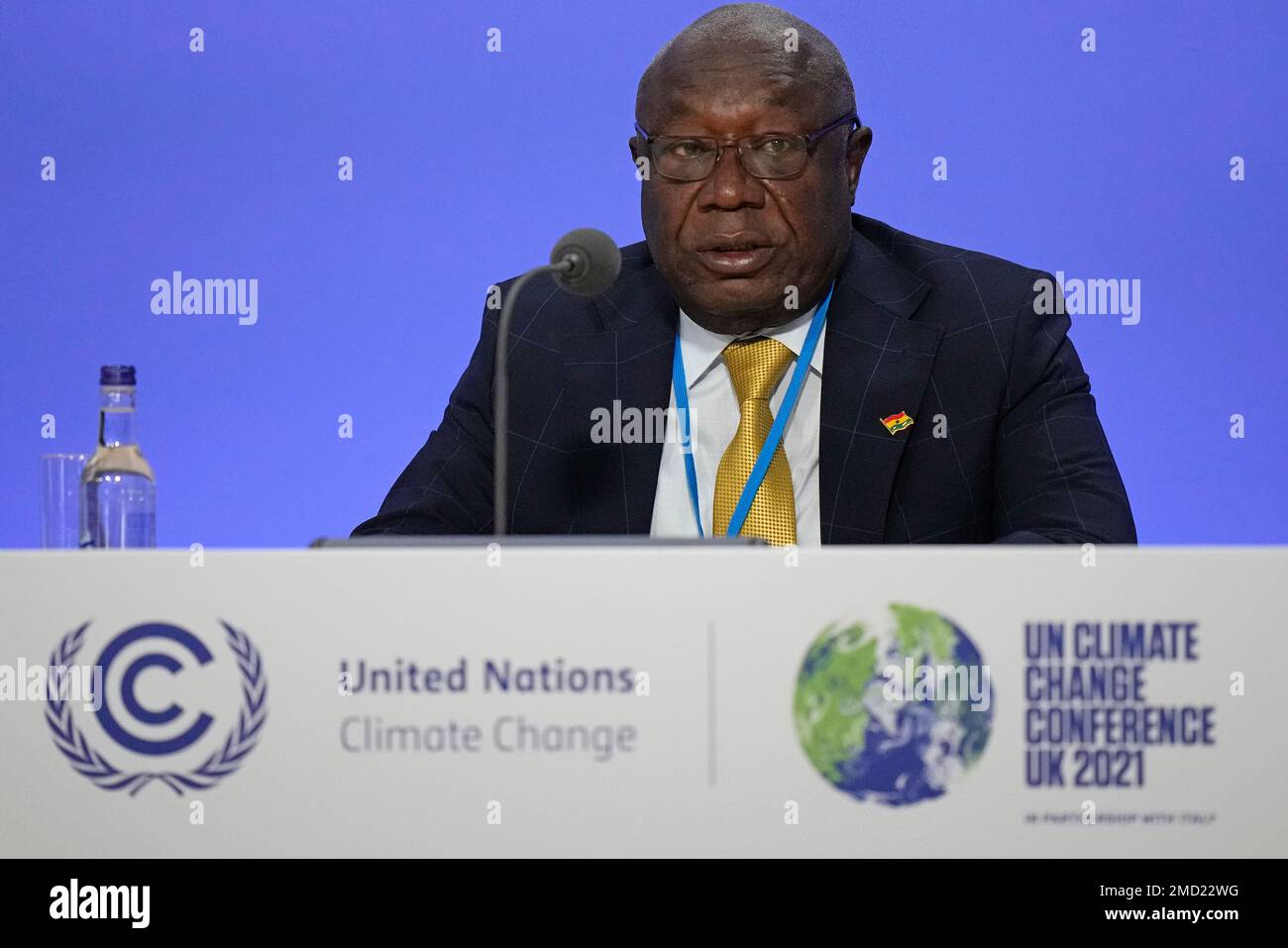 Kwaku Afriyie from Ghana speaks at the COP26 U.N. Climate Summit in ...