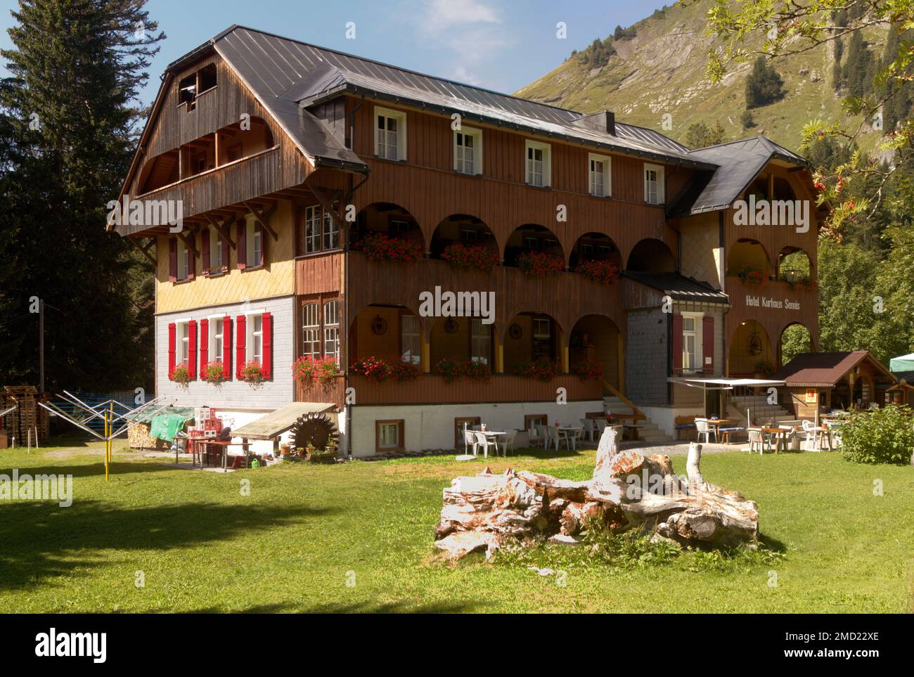 Kurhaus Sennis, a spa hotel on the mountains above Walenstadt, Swiss ...